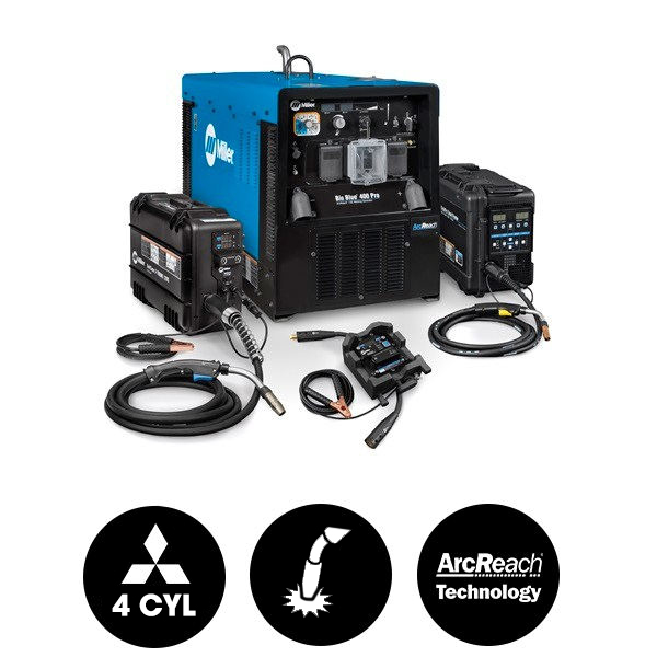 Miller Big Blue 400 Pro diesel welder w/ArcReach 907733001: FREE helmet ...
