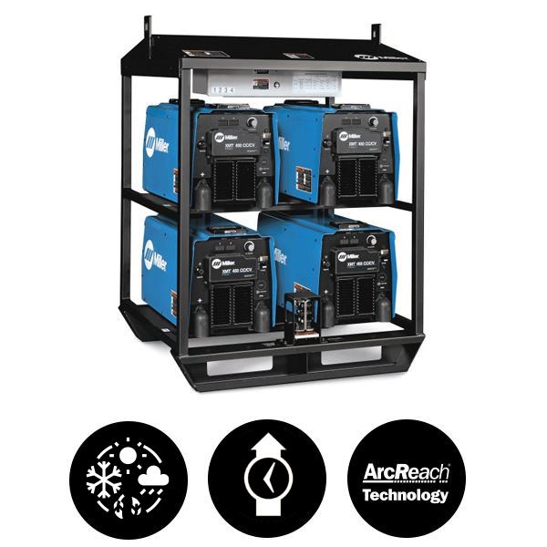 Miller XMT 450 ArcReach 4-pack rack 907700 FREE helmet, shipping ...