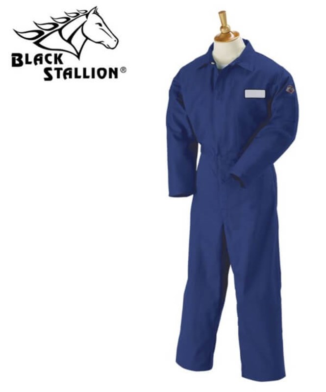 Welding Coveralls Black Stallion Flame-Resistant Cotton Welding ...