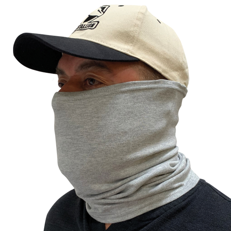 Flame-Resistant Cotton Knit Neck Gaiter AH1565-GY | Welder Supply