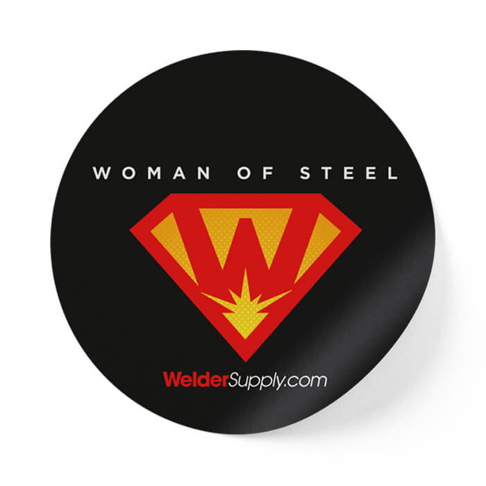 Woman of Steel graphic t-shirt & stickers: Bundle Only | Welder Supply