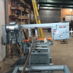 Ellis 1800 Mitre Band Saw: Angle cutting, built-in protractor ...