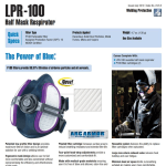 Miller LPR-100 Half Mask Respirator #ML00894 - #M/L00895 For Sale | S/M ...