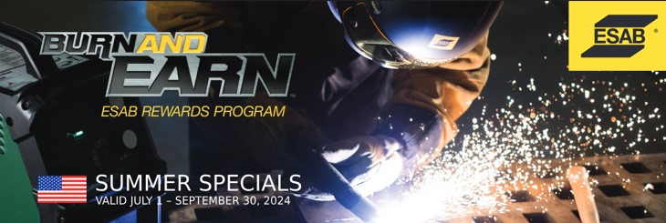 ESAB Welding Discounts: Burn & Earn Summer Rebates 2024 | Welder Supply